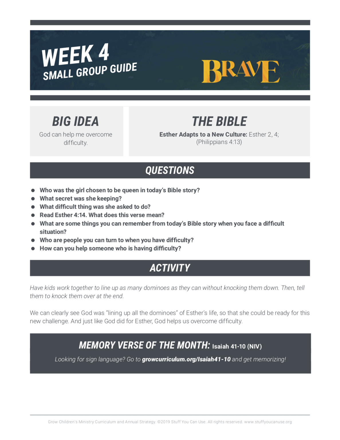Elementary: BRAVE – Week 4 | Relentless Church